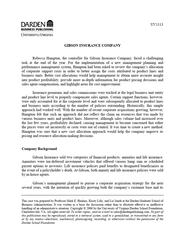 5 Gibson Insurance Company | PDF | Insurance | Life Insurance