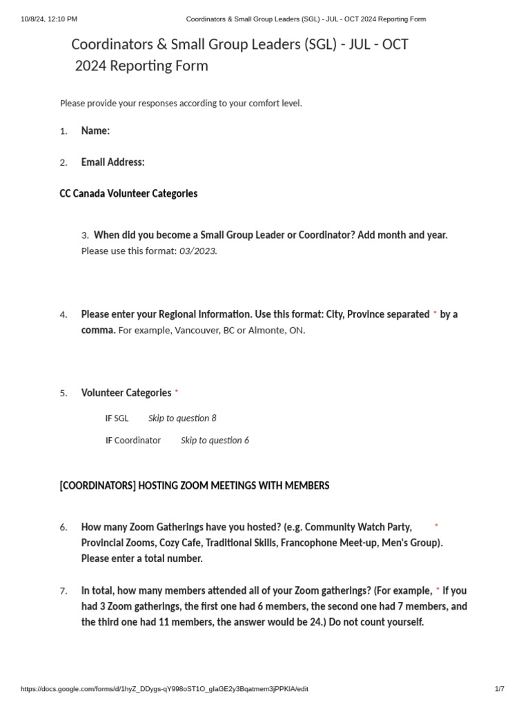 Word Coord SGL Jul Oct 2024 Word Form | PDF | Social Psychology