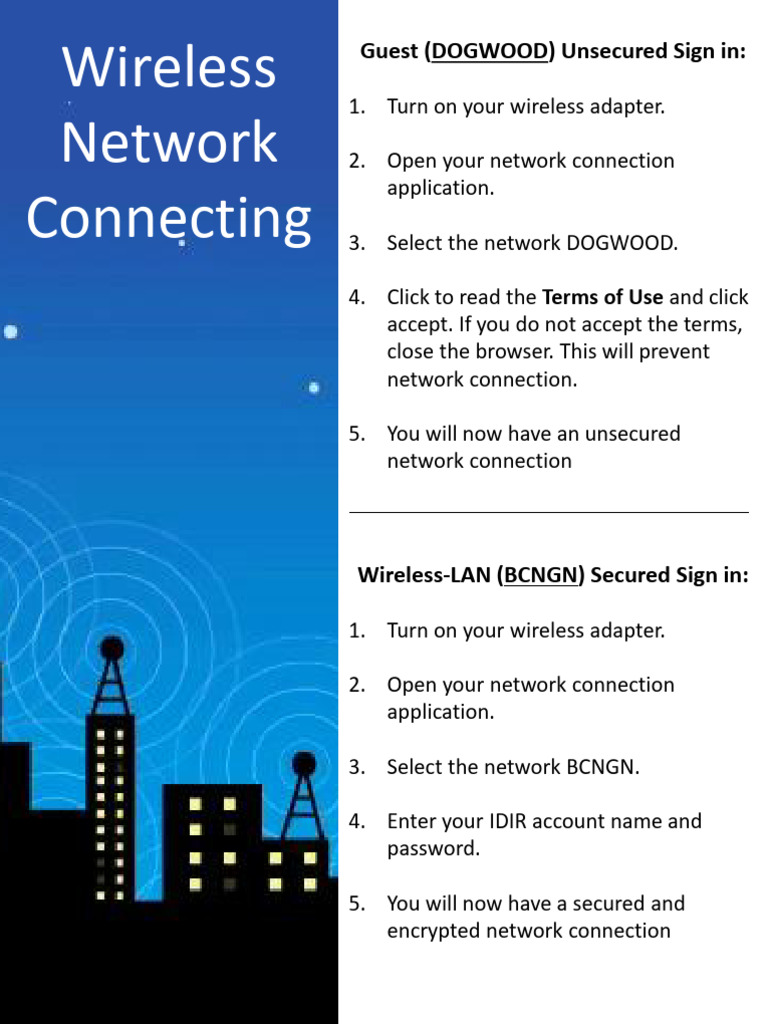 Wireless Lan Connecting Gov Poster | PDF