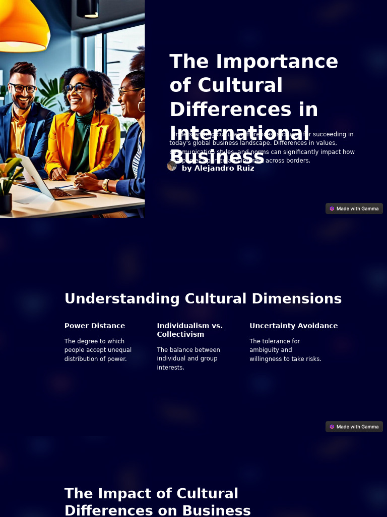 The Importance of Cultural Differences in International Business | PDF ...