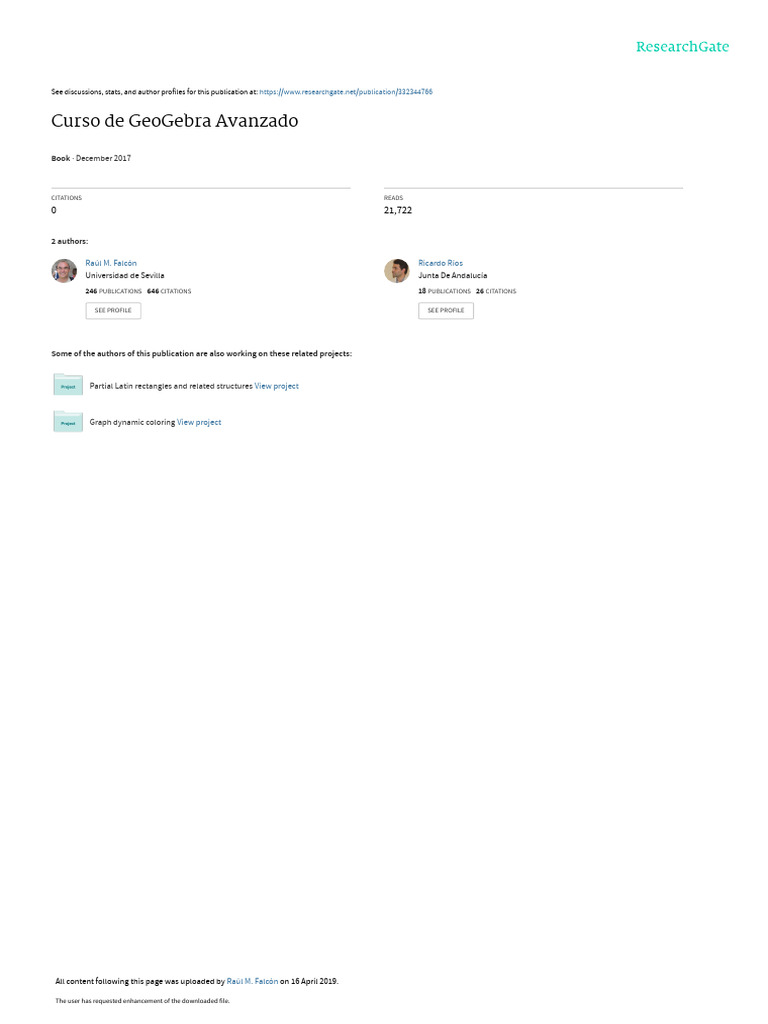 Curso de GeoGebra Avanzado Raúl Falcón | PDF | Triángulo | Ventana ...