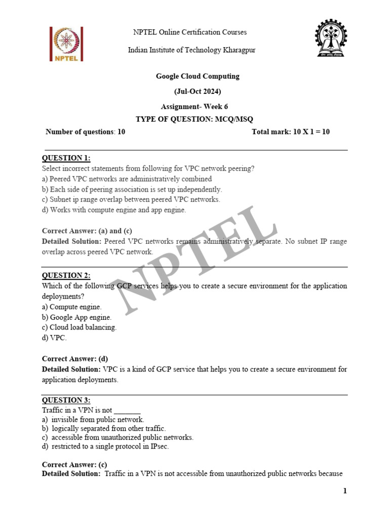 NPTEL_GCC_W6 | PDF | Computer Network | Ip Address