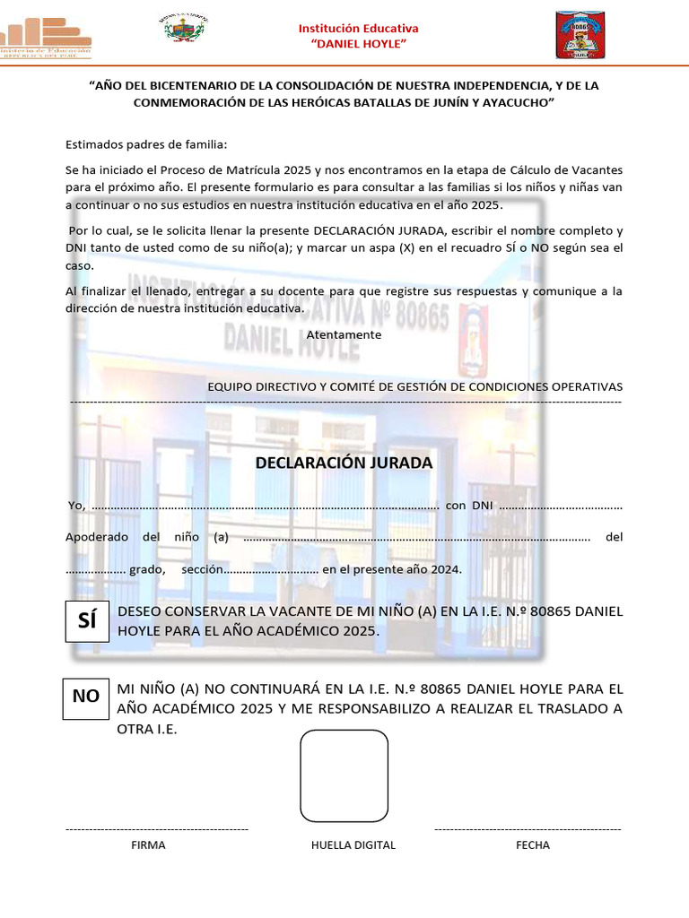 Declaracion Jur. PPFF | PDF