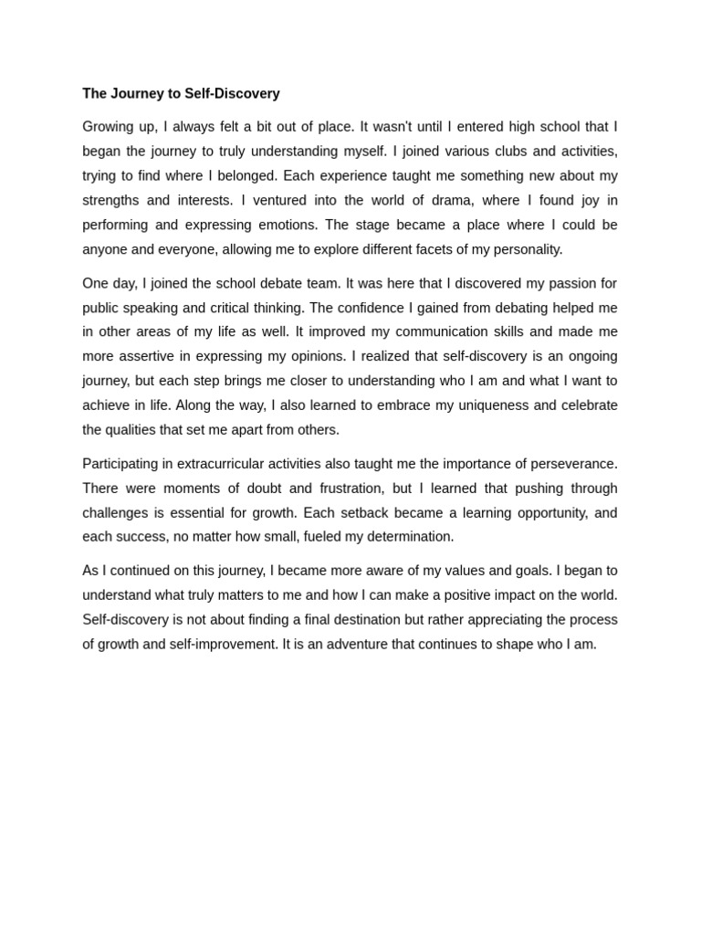The Journey To Self | PDF