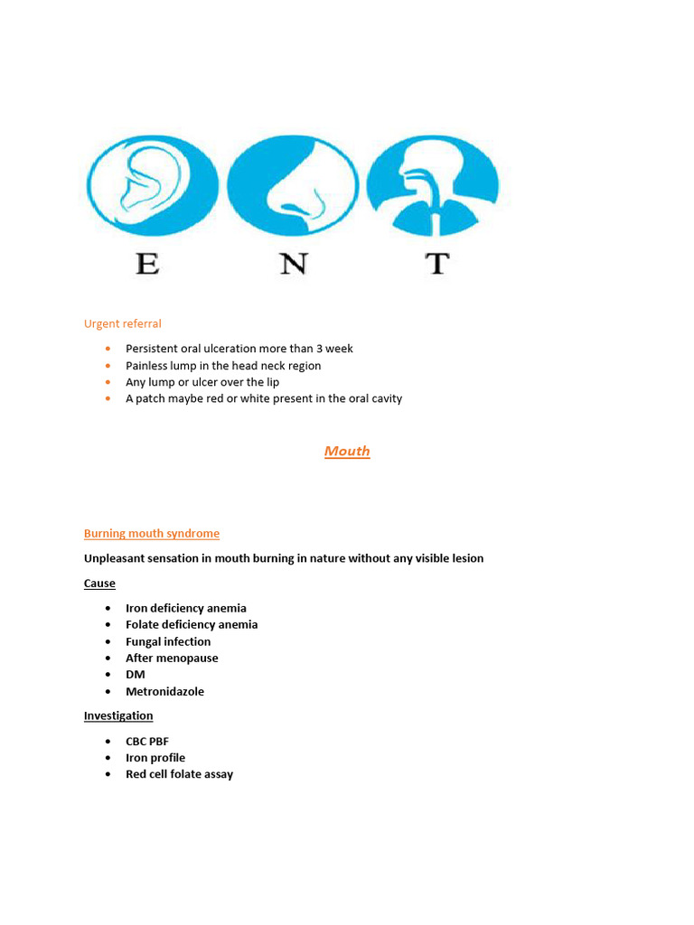 ENT-GP-1 | PDF | Human Nose | Diseases And Disorders