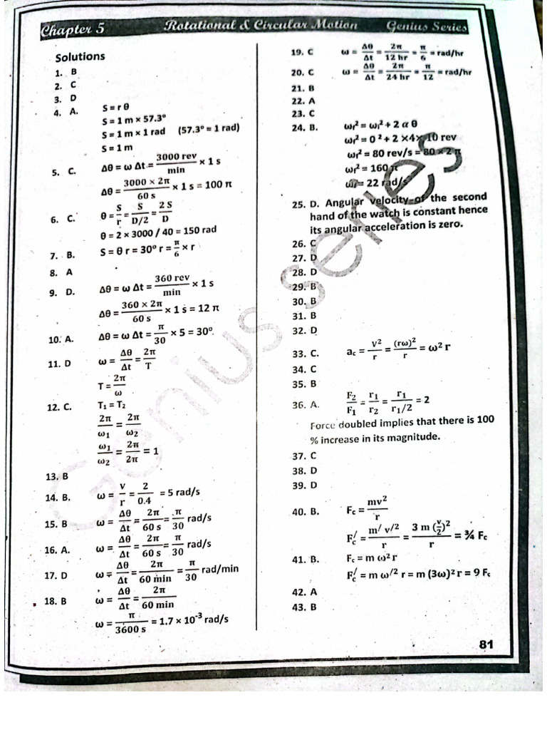 Rotational and Circular Motion Explanation. | PDF
