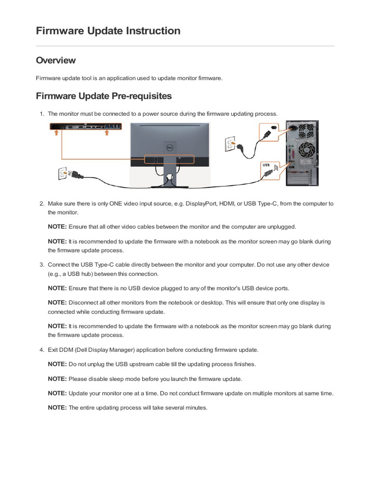 Firmware Update Instruction | PDF | Usb | Computer Monitor