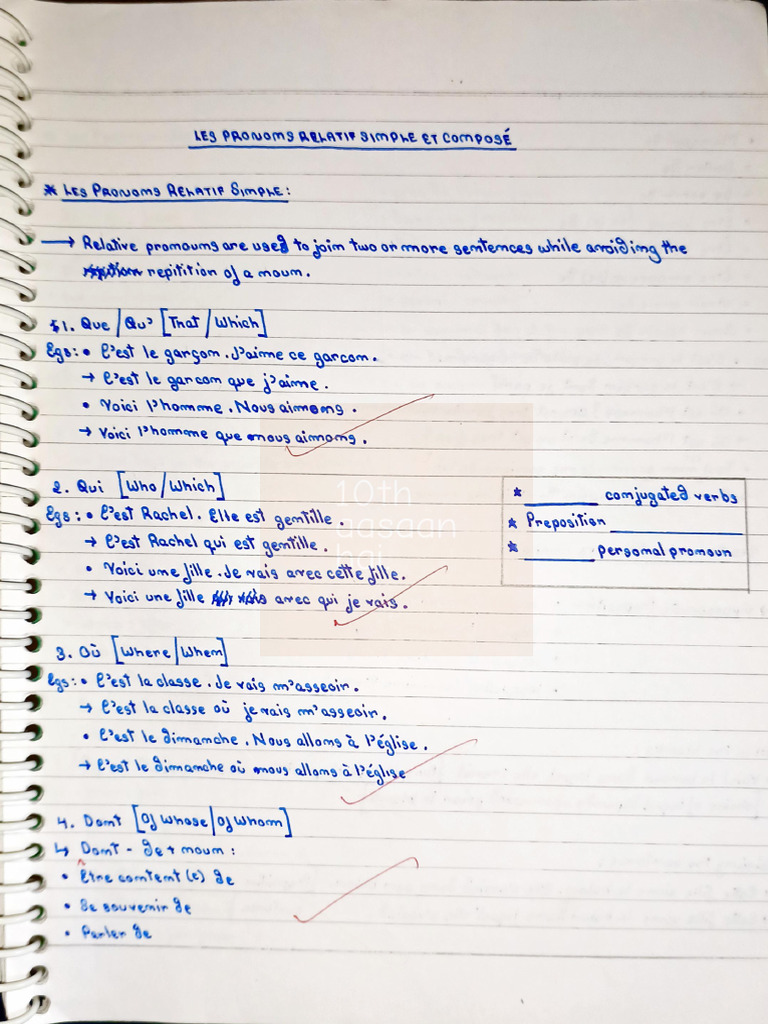 Les Pronoms Relatif Simple et Composé | PDF