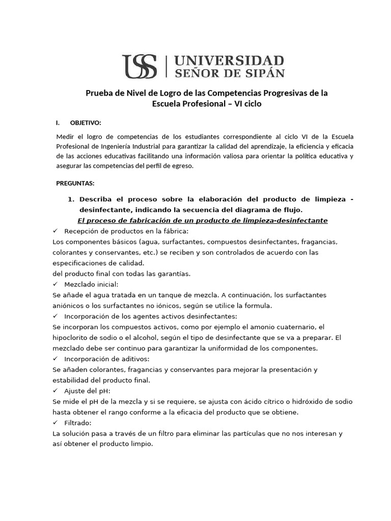 Prueba de Nivel de Logro Vi Ciclo | PDF | Entalpía | Agua