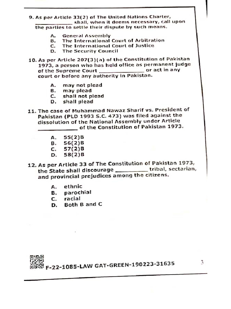 GAT Paper 2023 | PDF