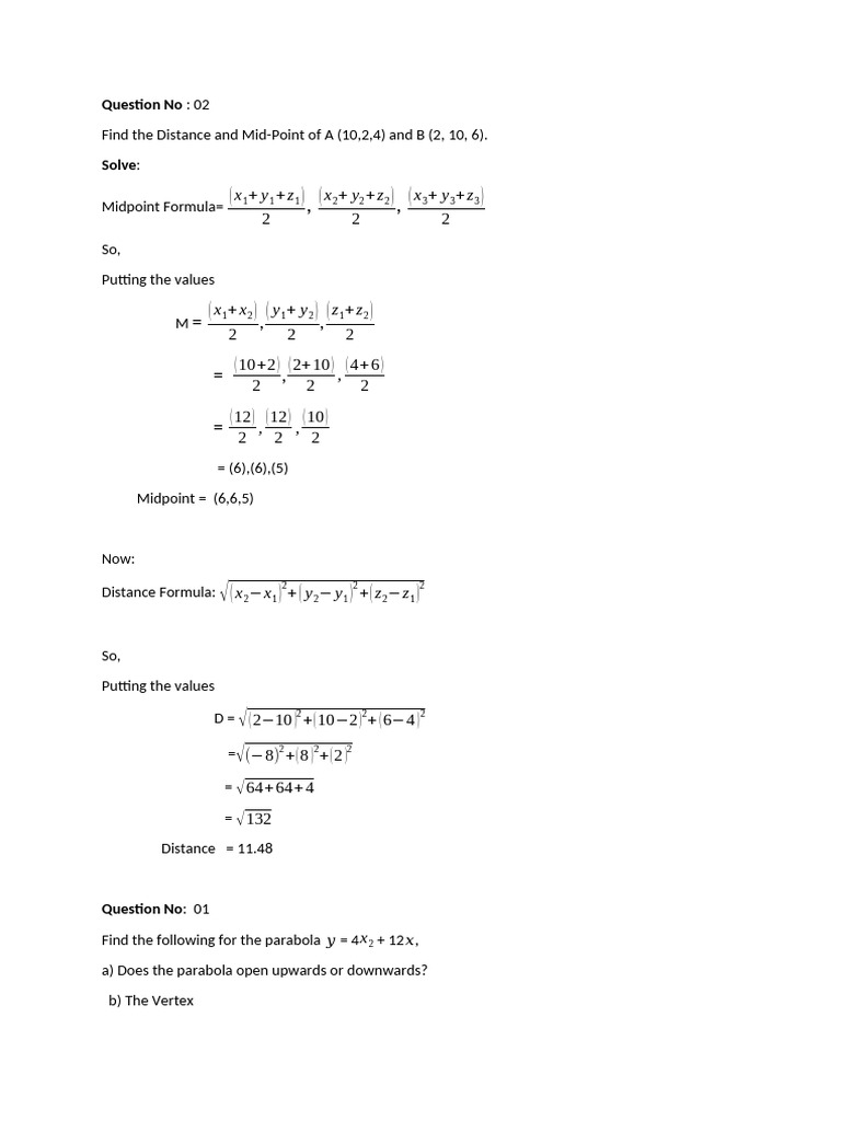 Assignment 01 | PDF | Equations | Mathematics Assignment 01 | PDF | Equations | Mathematics