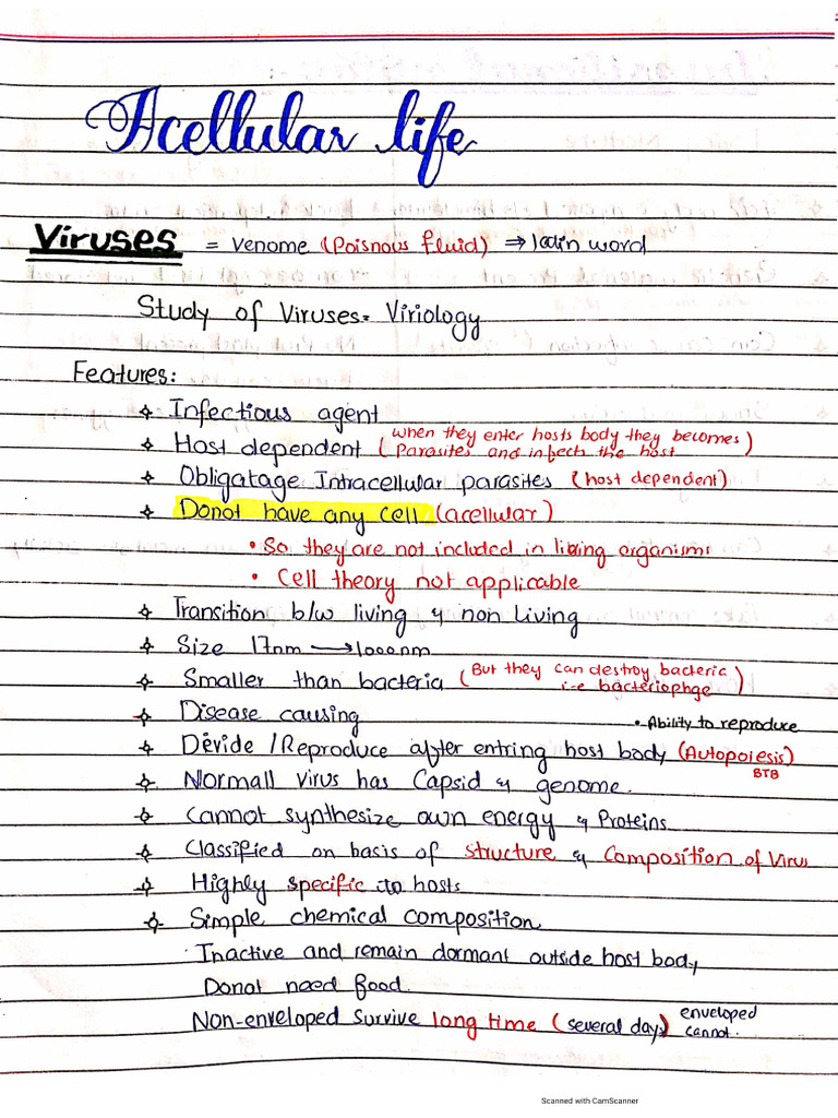 Acellular Life (Viruses) | PDF