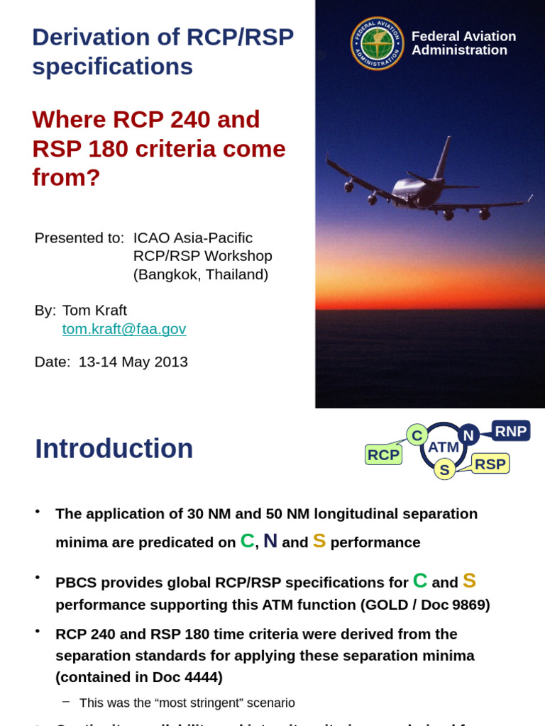 04 - PBCS - WKSHP - RCP-RSP Derivation - Kraft | PDF | Aviation