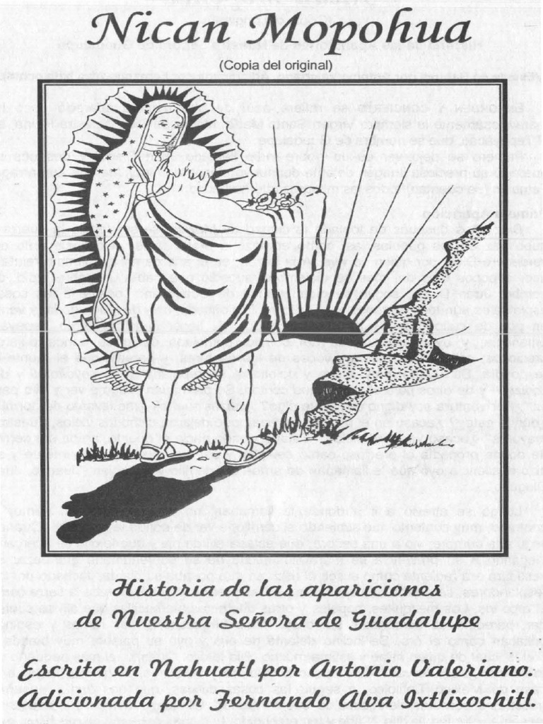 Nican Mopohua Traducida Por Primo Feliciano Velázquez | PDF