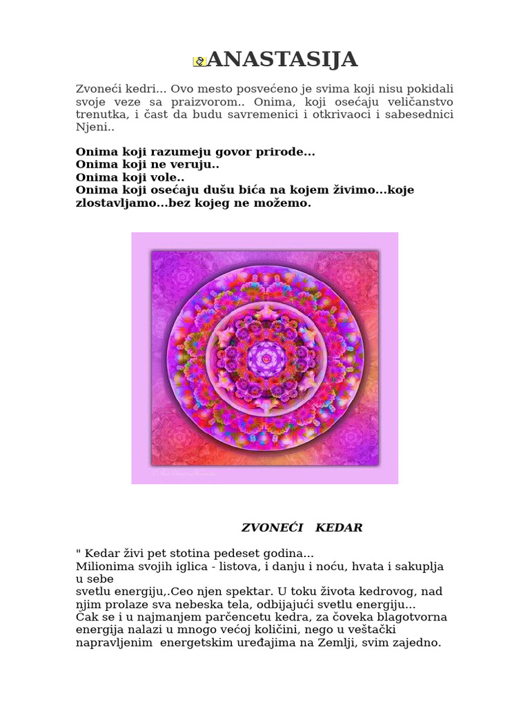 ANASTASIJA - Doc Covek Zena | PDF