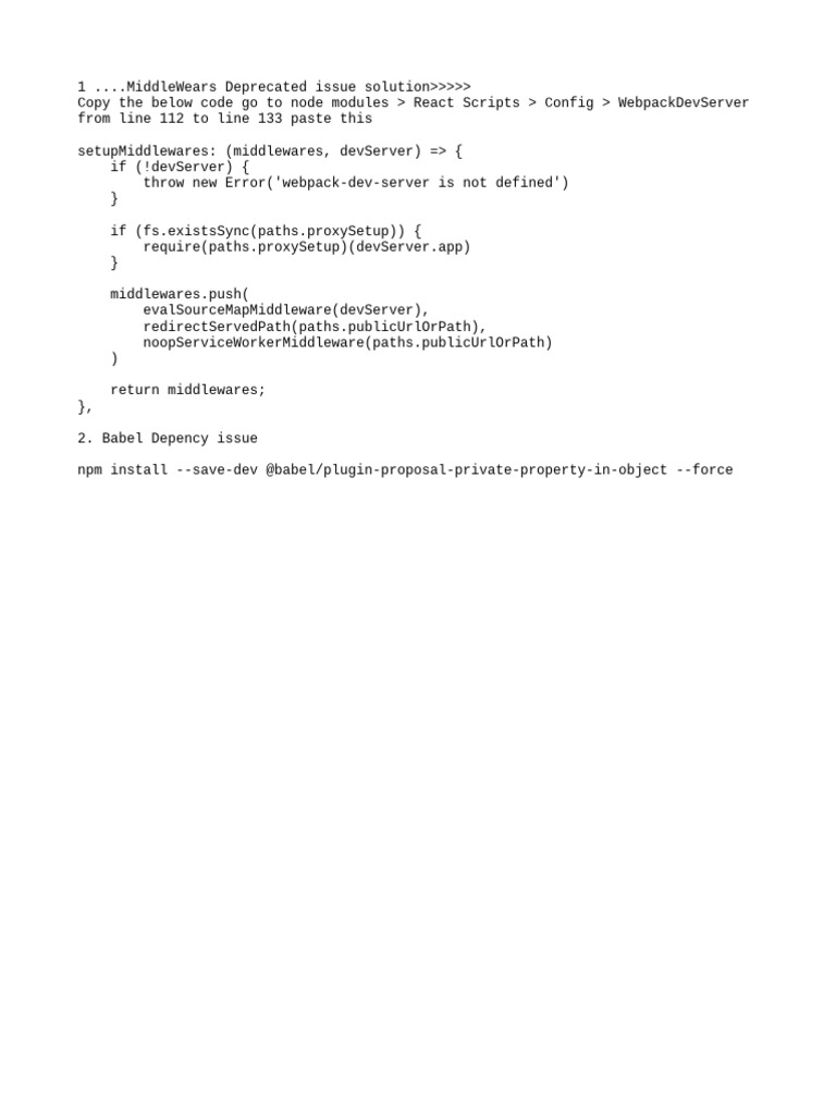Babel Chat App Middleware Fix | PDF