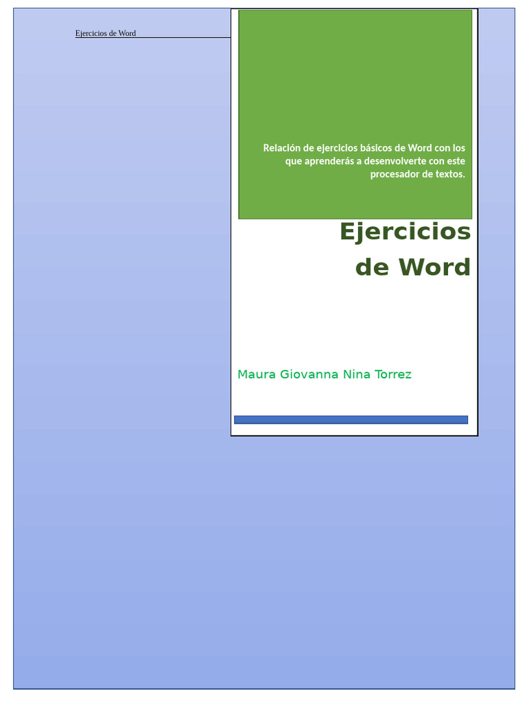 Practica DE WORD MAURA GIOVANNA NINA TORREZ | PDF | Nieve | Cocinando