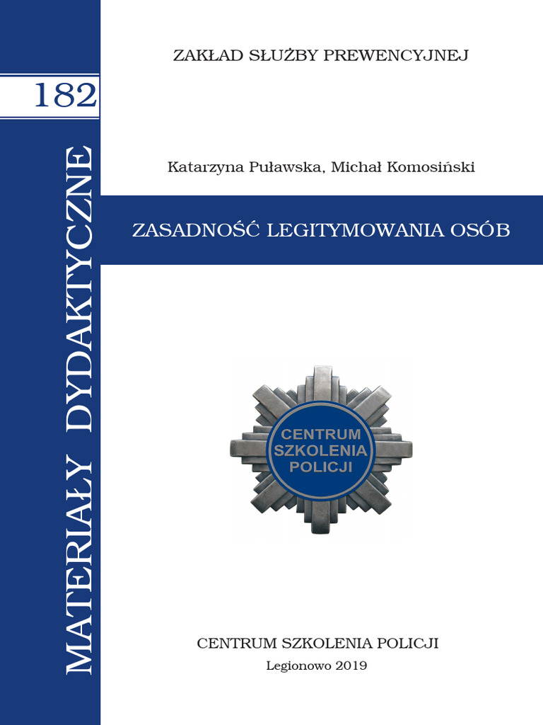 Pulawska K Komosinski M Zasadnosci Legitymowania Osob | PDF