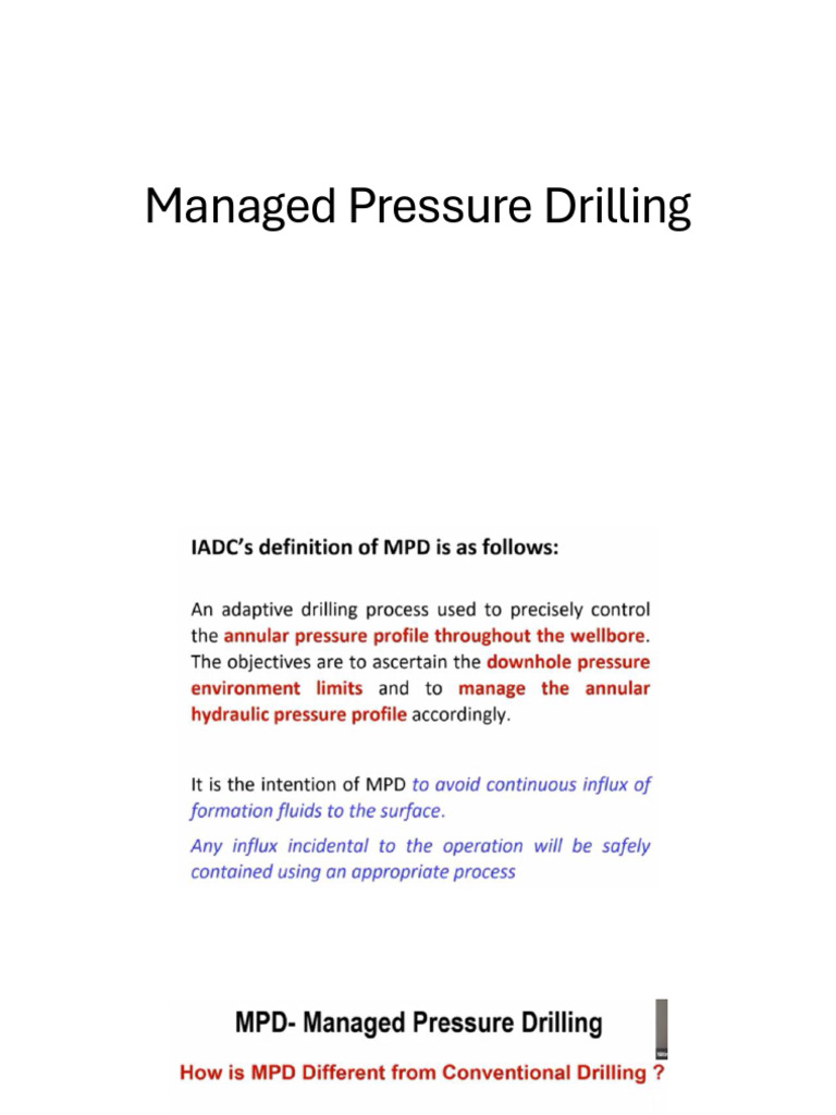 Managed Pressure Drilling Overview | PDF