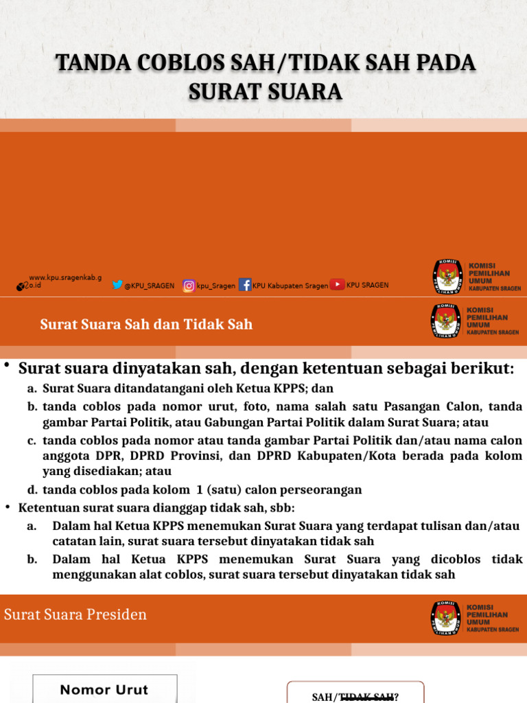 V2 TANDA COBLOS SURAT SUARA SAH DAN TIDAK SAH | PDF