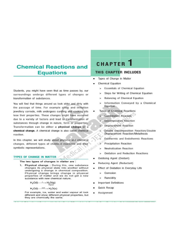 Chemistry Aakash Module Pdf