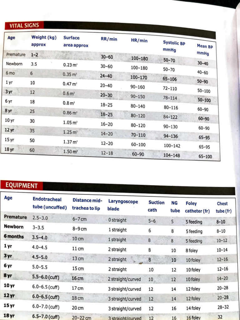 Paediatrics Vital Signs | PDF | Physiology | Clinical Medicine