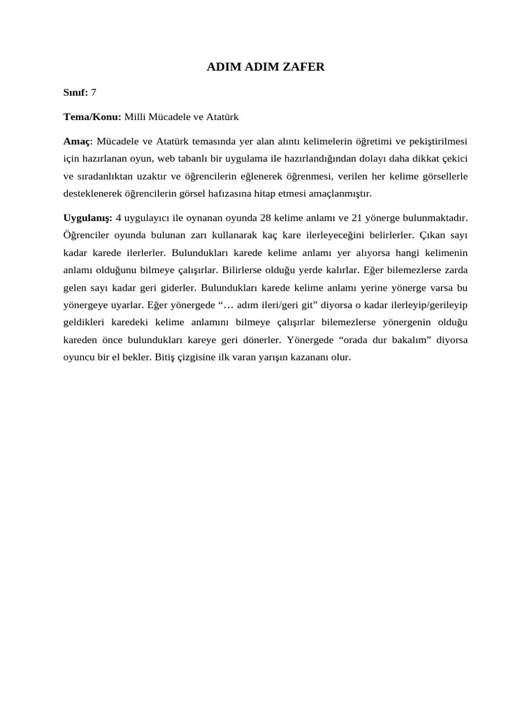 ADIM ADIM ZAFER | PDF