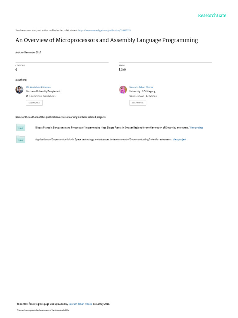 Referencebook 816980674an Overview of Microprocessors and Assembly ...