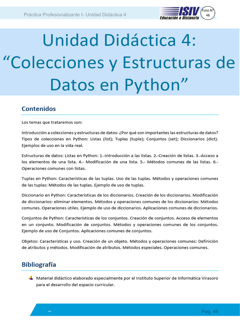 Unidad Didáctica 4 Pdf Objeto Informática Python Lenguaje De 