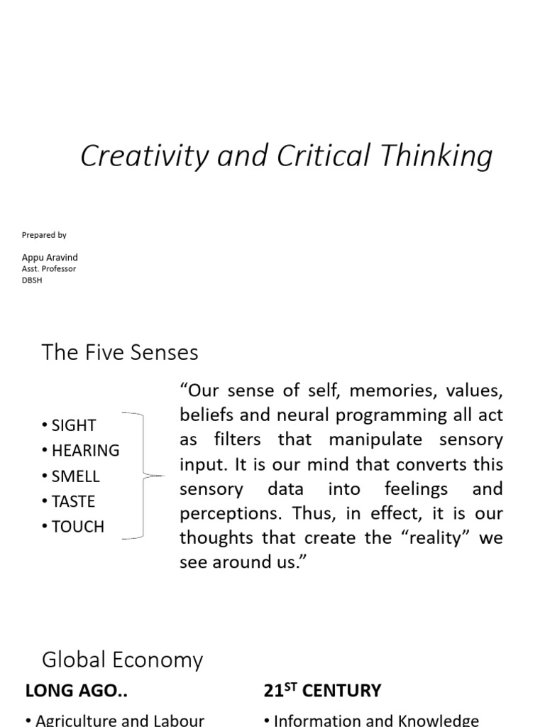 Critical Thinking Building Blocks | PDF | Creativity | Critical Thinking