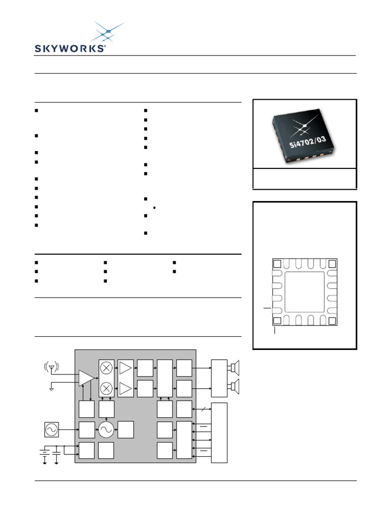 Si4702/03-C19 FM Radio Tuner Data Sheet | PDF | Frequency Modulation ...