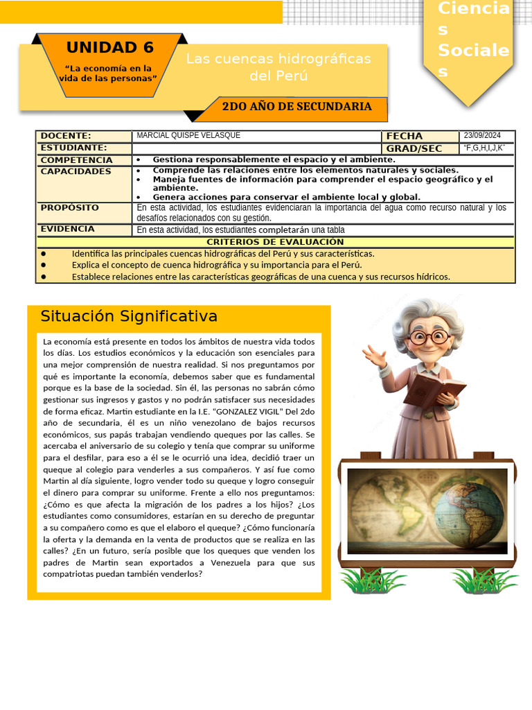 Ficha de Actividad CCSS 2° - Semana 1 (3) Hoy | PDF | río Amazonas | Río