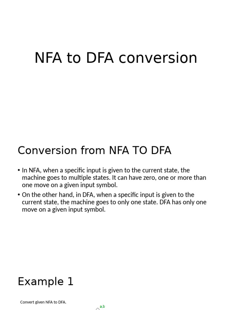 NFA To DFA Conversion | PDF
