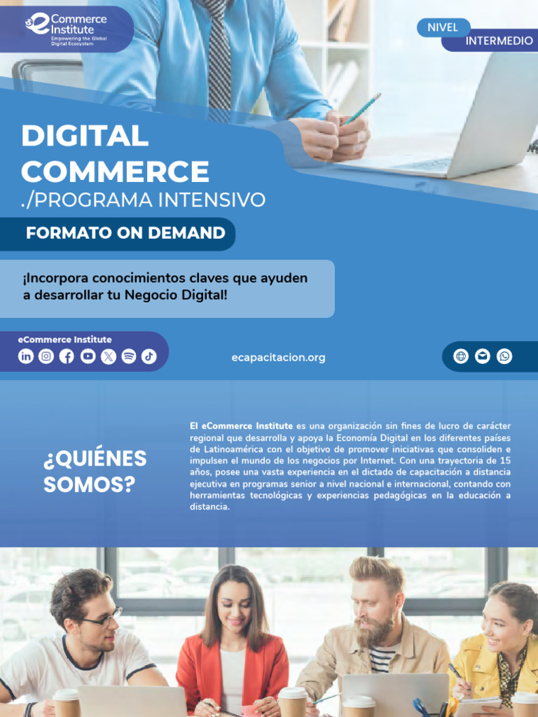 Brochure - Programa Intensivo en Digital Commerce Formato on Demand | PDF | Comercio electrónico ...