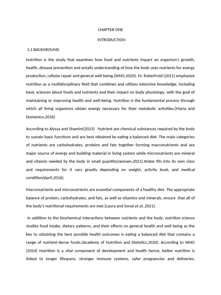 proximate analysis | PDF | Nutrients | Malnutrition