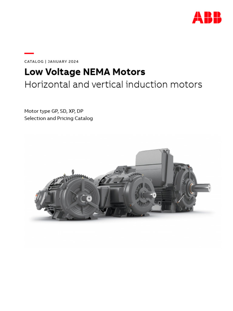 ABB Low Voltage NEMA Motors 2024 Catalog | PDF | Electrical Resistance ...