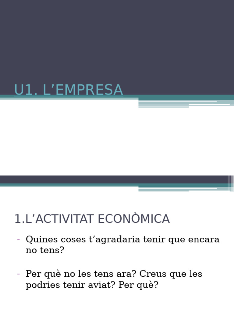 U1 L'Empresa | PDF