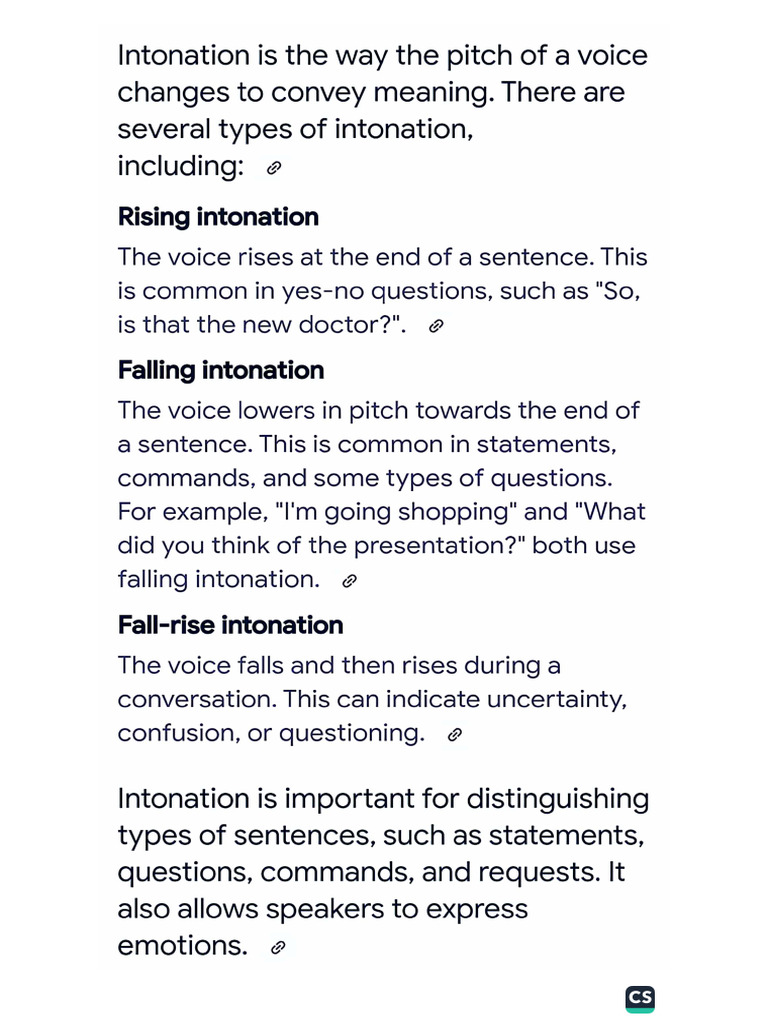 Role of Intonation in Speaking... | PDF