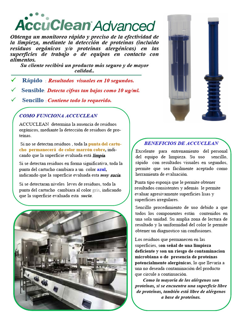 AccuClean Advanced Brochure Español | PDF | Residuos | Color