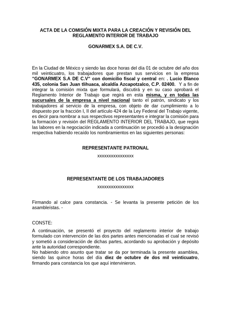 Acata de La Comision Rit. | PDF