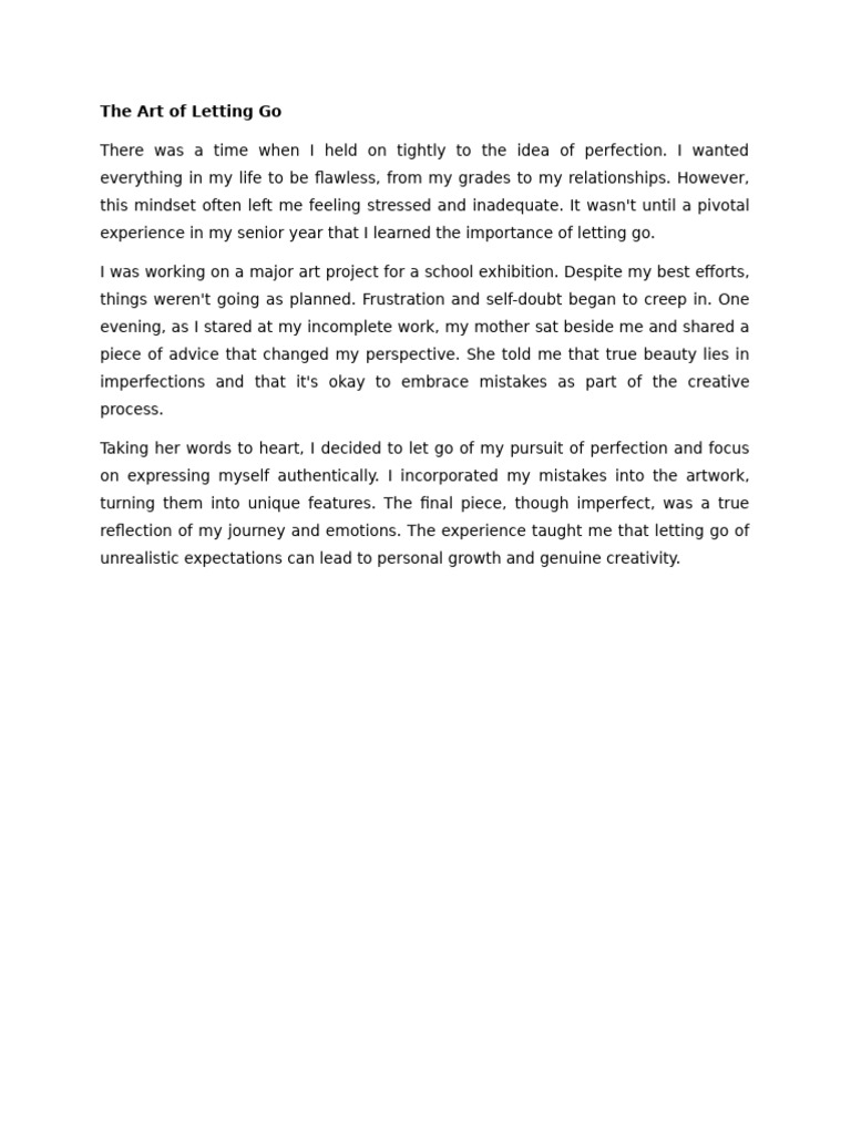The Art of Letting Go | PDF