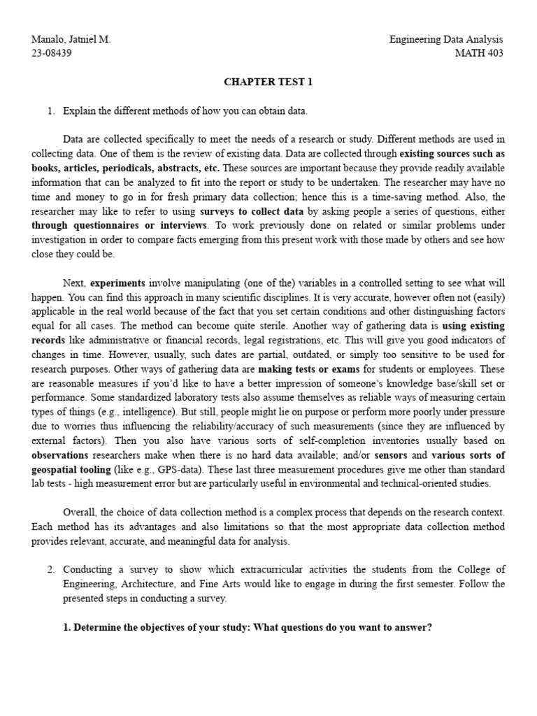 Chapter 1_EDA | PDF | Survey Methodology | Data