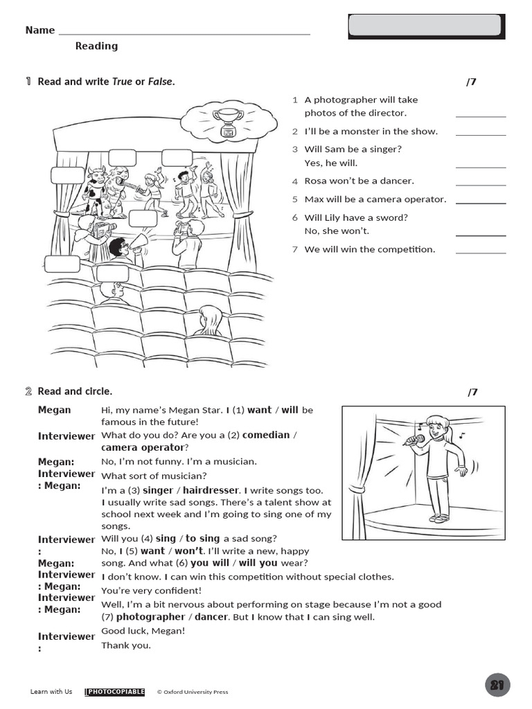 Unit 6 Standard Test: Reading & Writing | PDF