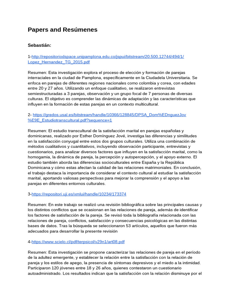 Borrador Informe Cuantitativo Metodología Sebastian Urrutia | PDF | Teoría de apego | Adultos