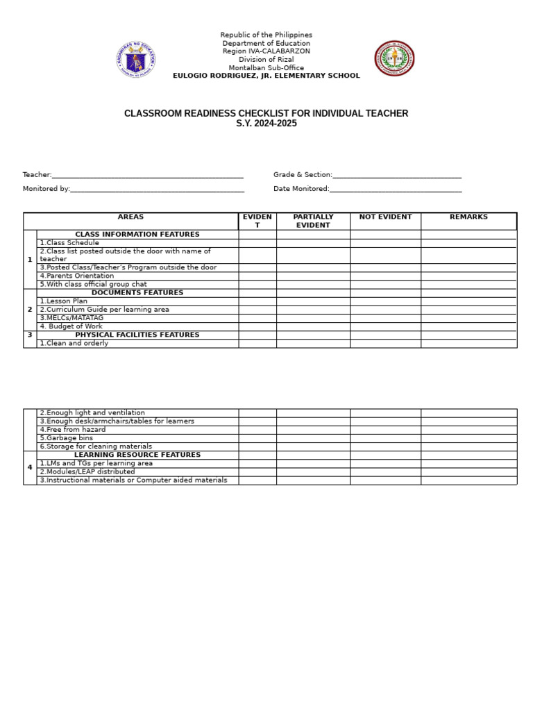 Classroom Monitoring Tool | PDF
