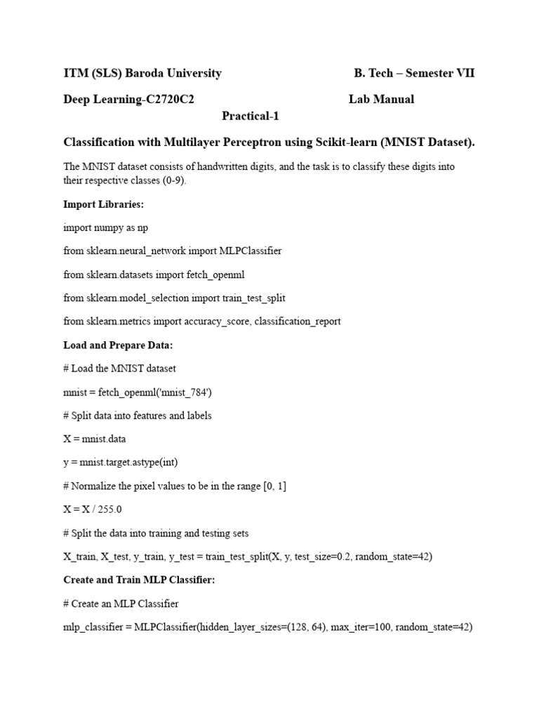 Practicals 1 to | PDF | Deep Learning | Computer Programming