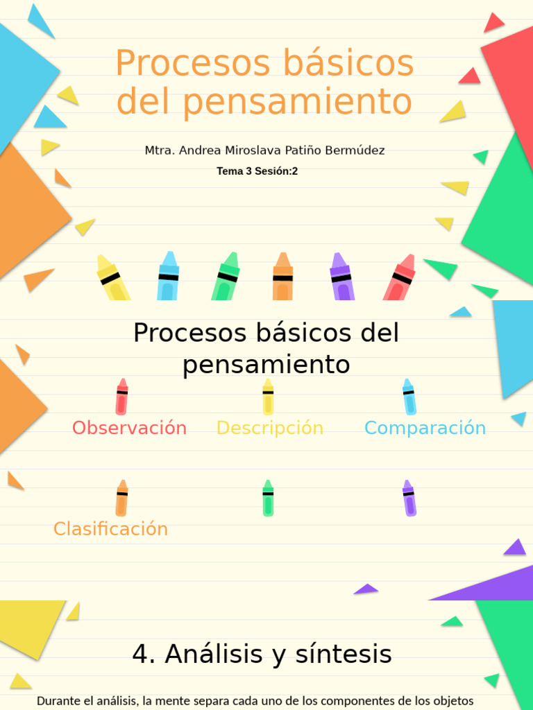 T.3 S2 Procesos Básicos Del Pensamiento | PDF | Pensamiento | Observación