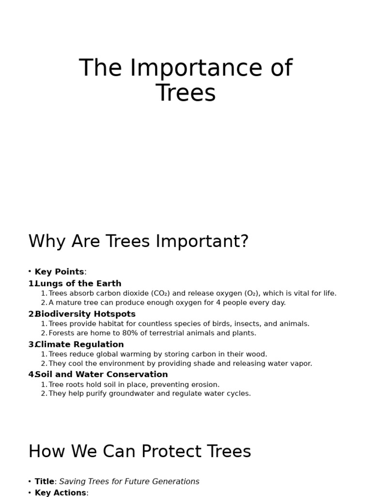 Importance of Trees for Earth’s Health | PDF