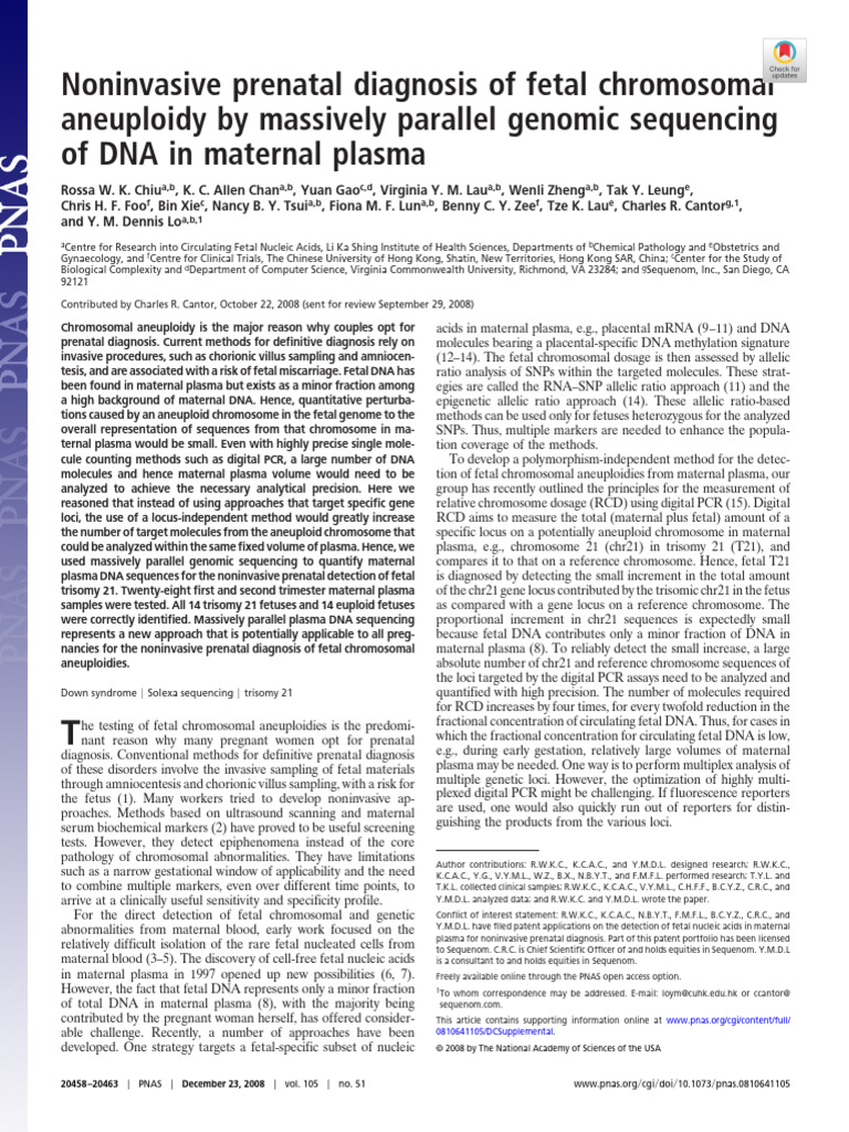 Pnas 0810641105 | PDF | Dna Sequencing | Biochemistry