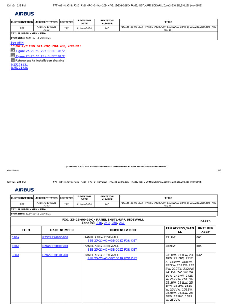 FFT - A318 _ A319 _ A320 _ A321 - IPC - 01-Nov-2024 - FIG. 25-23-90-29X ...